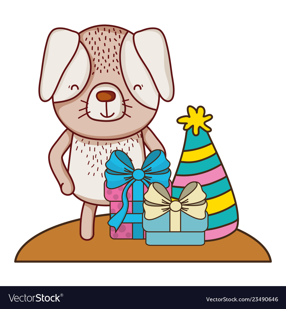 Happy birthday cute animal Royalty Free Vector Image