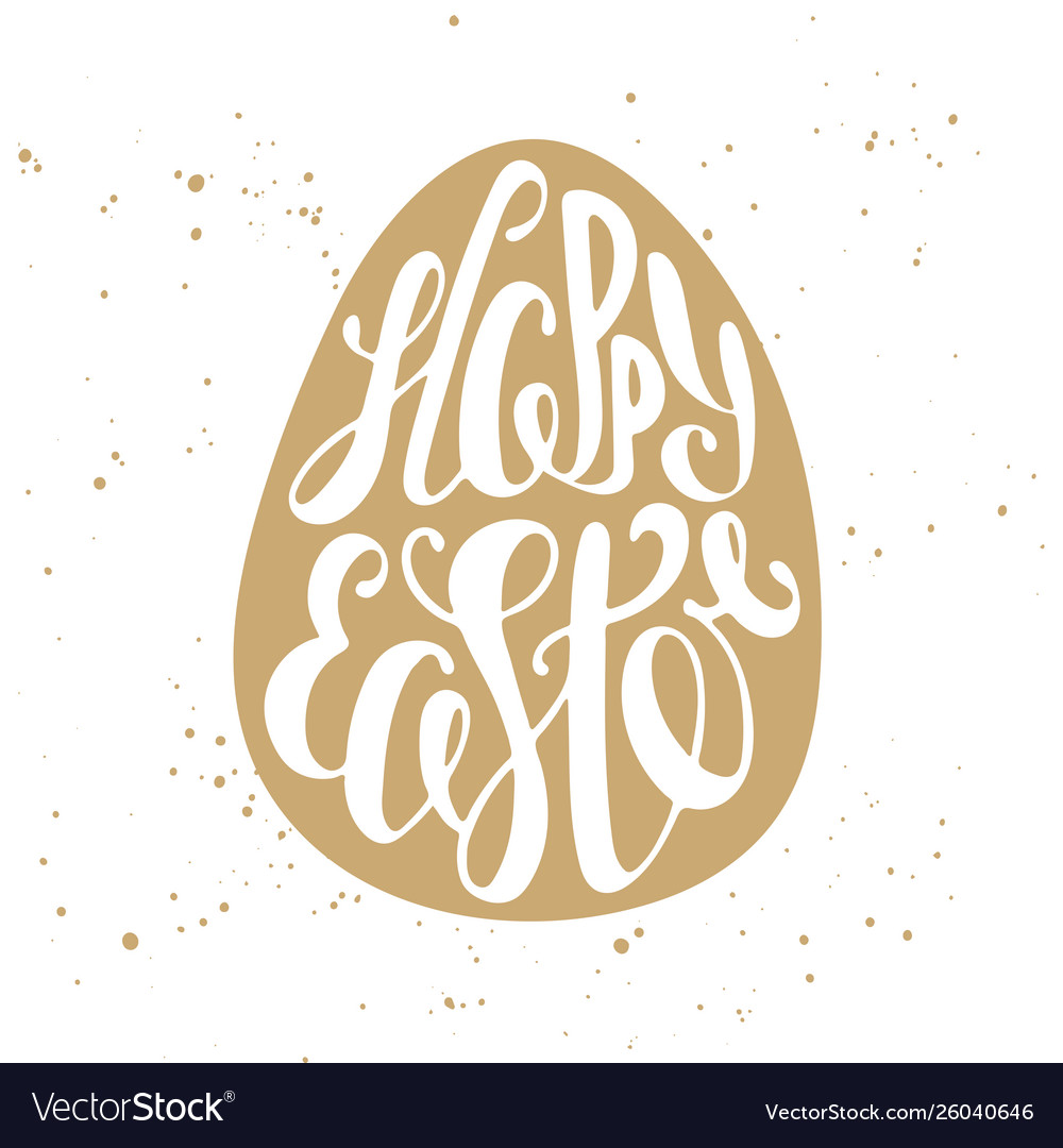 Happy easter typography design elements Royalty Free Vector
