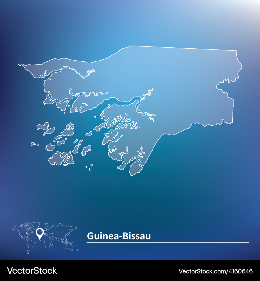 Map of guinea-bissau Royalty Free Vector Image