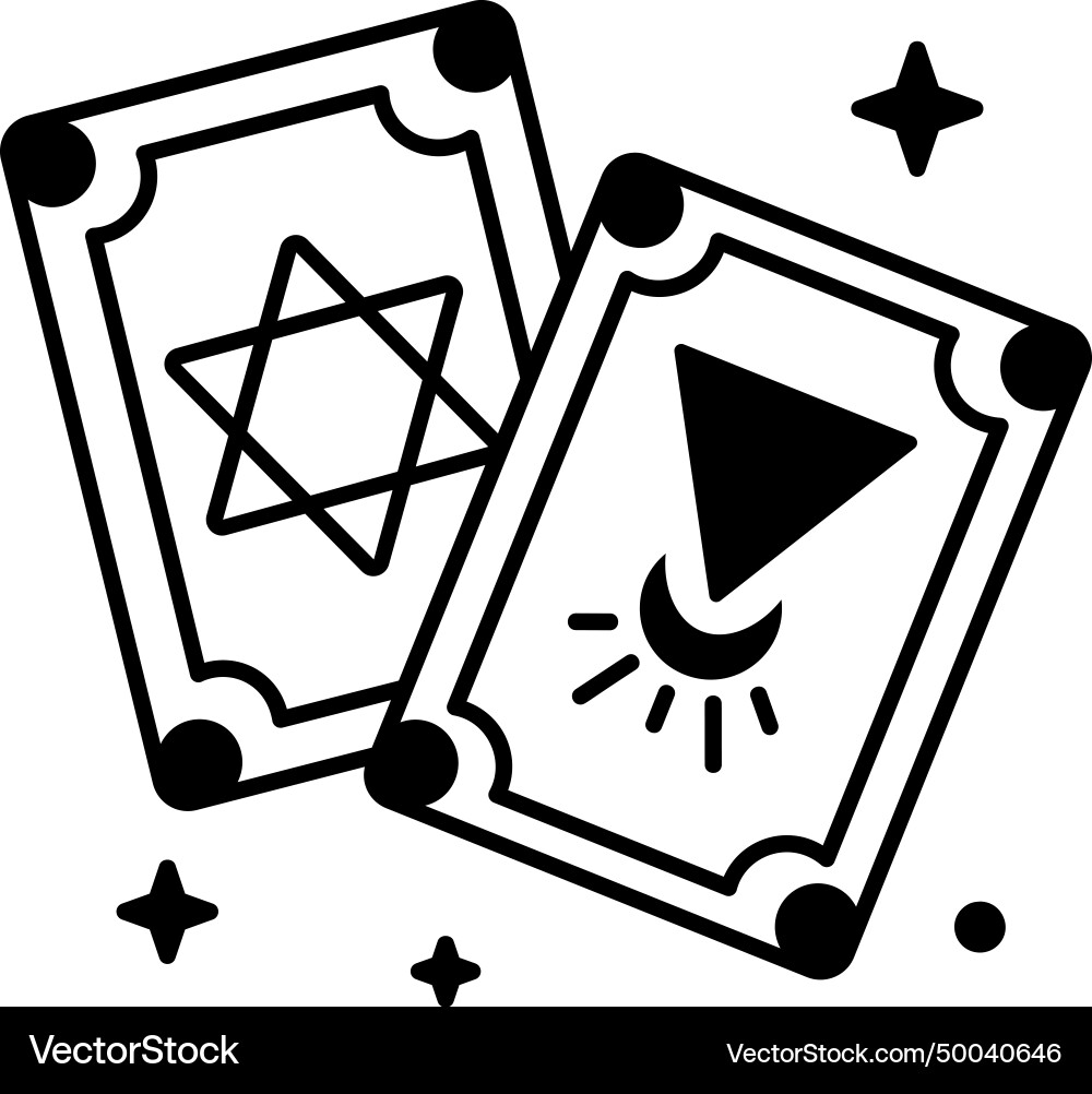 Mystical astrology and divination line icon Vector Image
