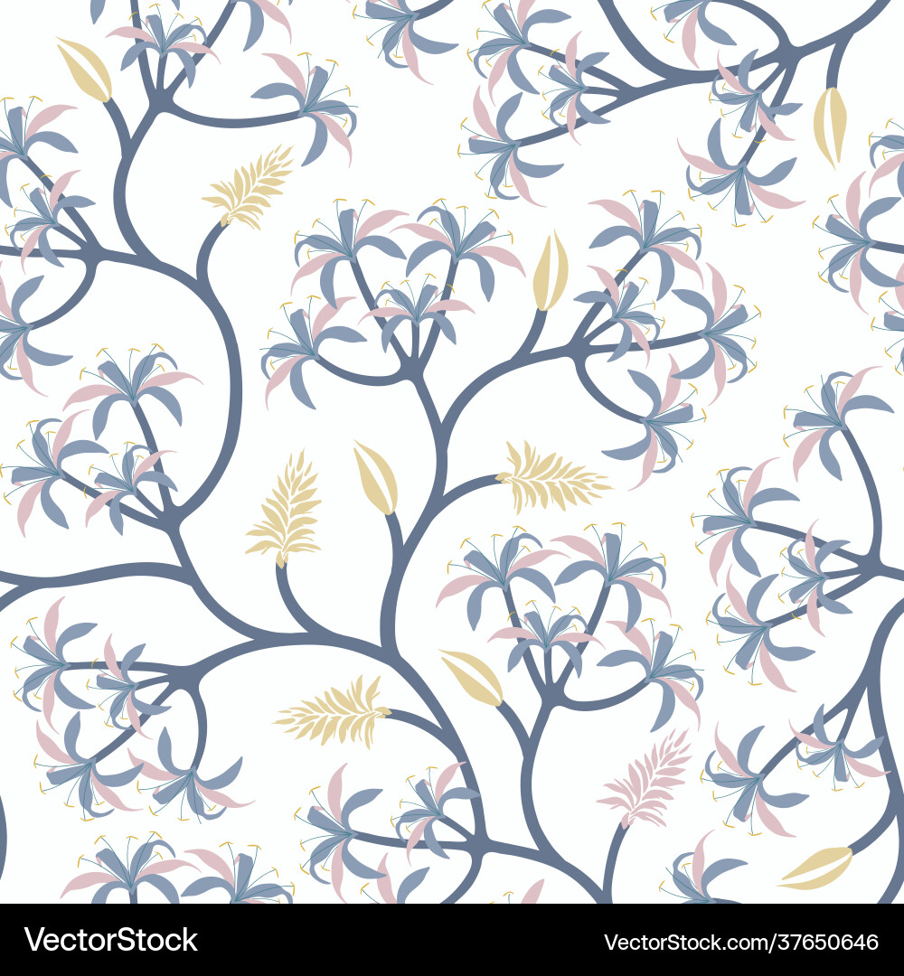 Nature plant branch wallpaper design Royalty Free Vector