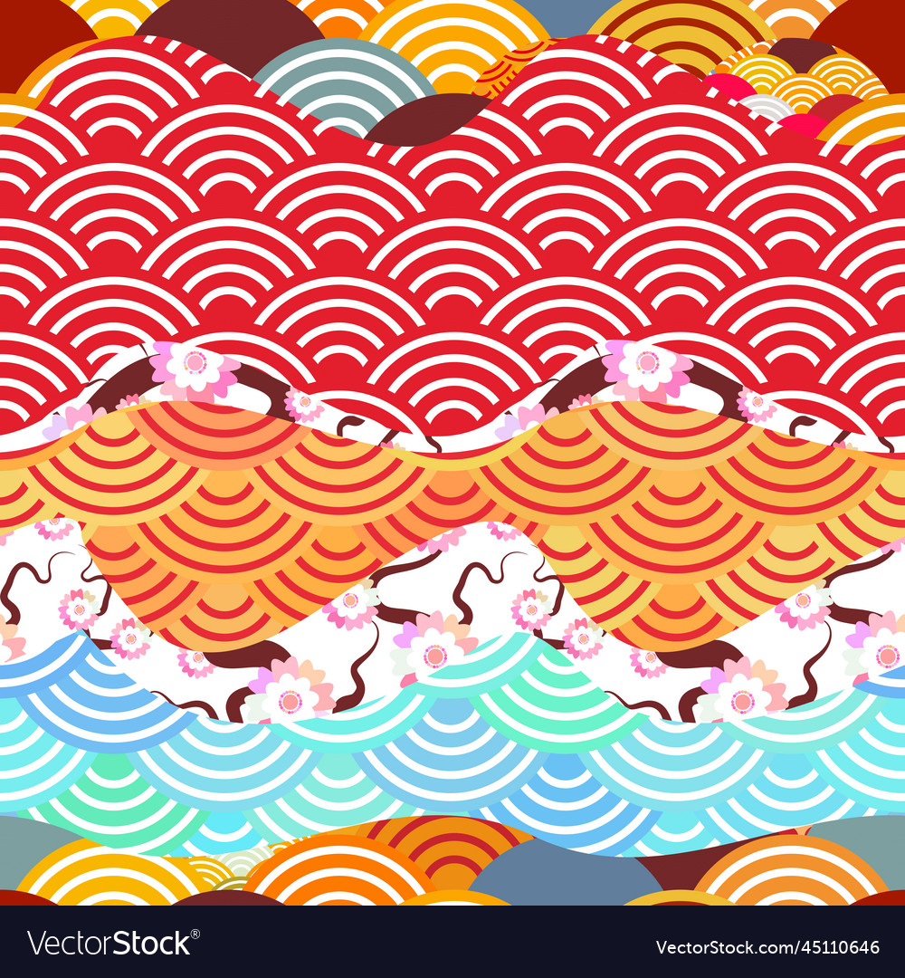 Seamless pattern scales simple nature background Vector Image