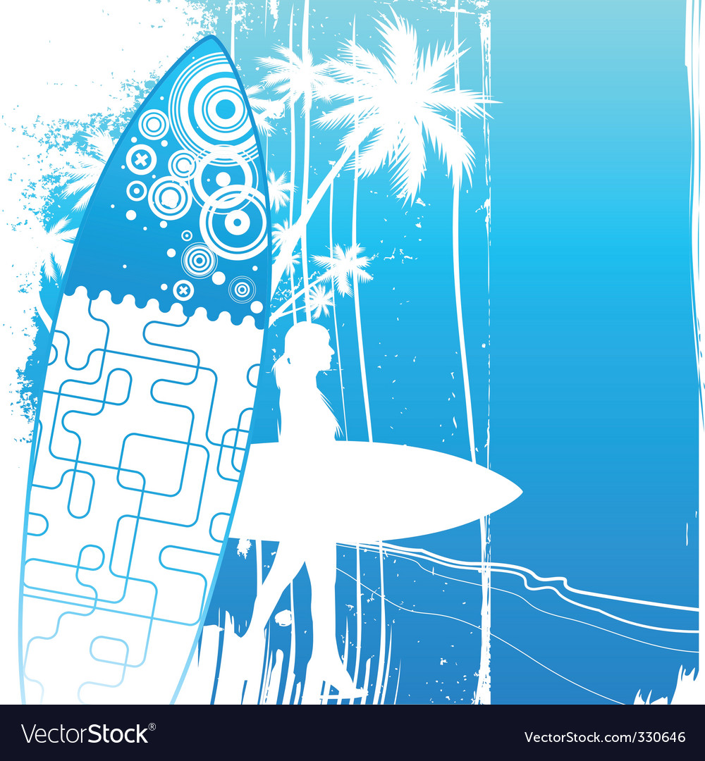 Surfing background Royalty Free Vector Image - VectorStock