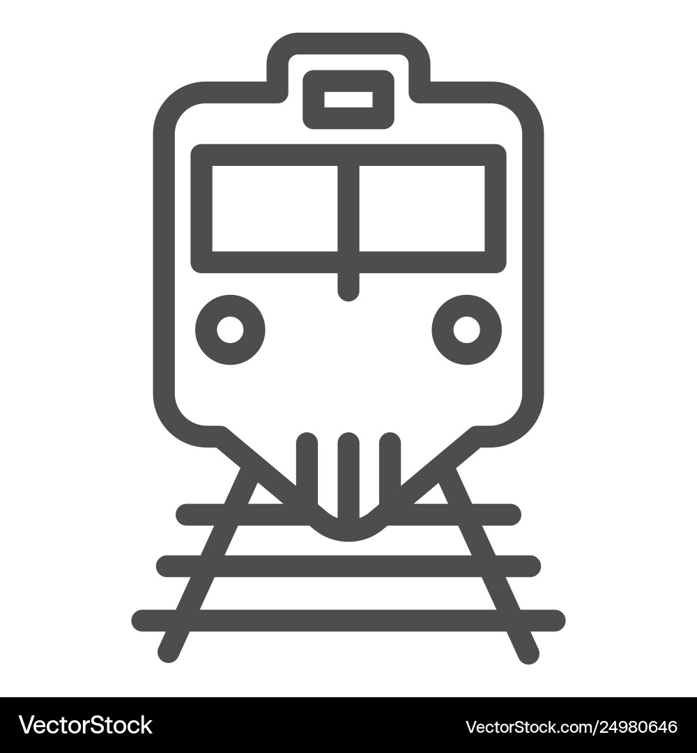 Train and railroad line icon railway Royalty Free Vector