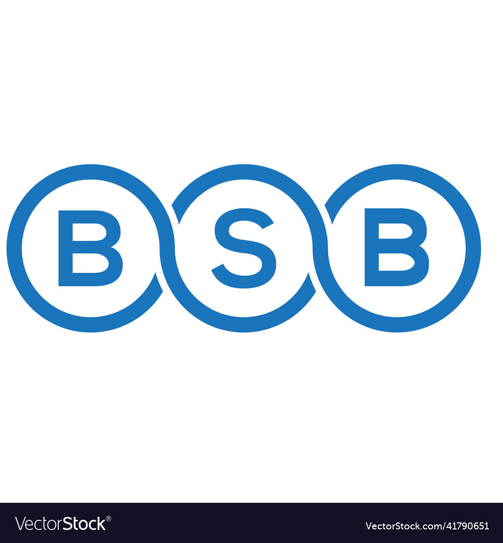 Bsb letter logo design on white background Vector Image