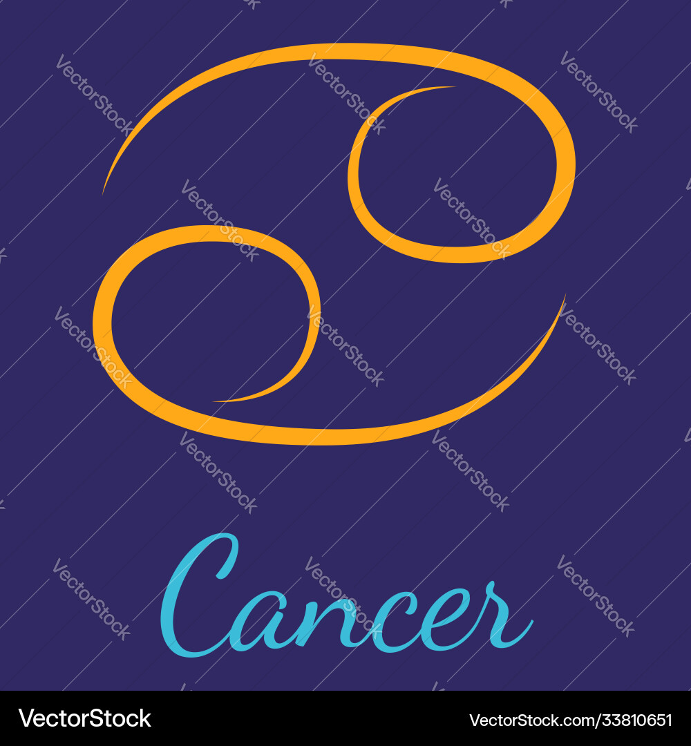 Cancer zodiac icon Royalty Free Vector Image - VectorStock