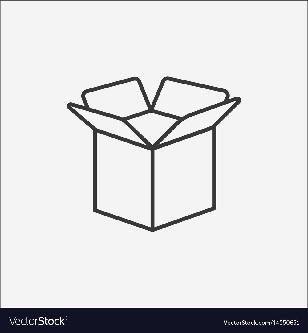 Carton opened package box icon Royalty Free Vector Image Carton opened package box icon Royalty Free Vector Image