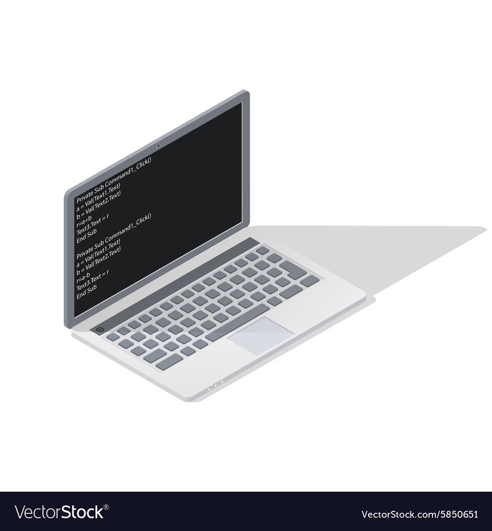 Computer program of display detailed Royalty Free Vector