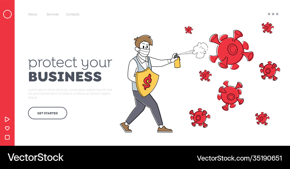 Coronavirus pandemic challenge corporate and Vector Image