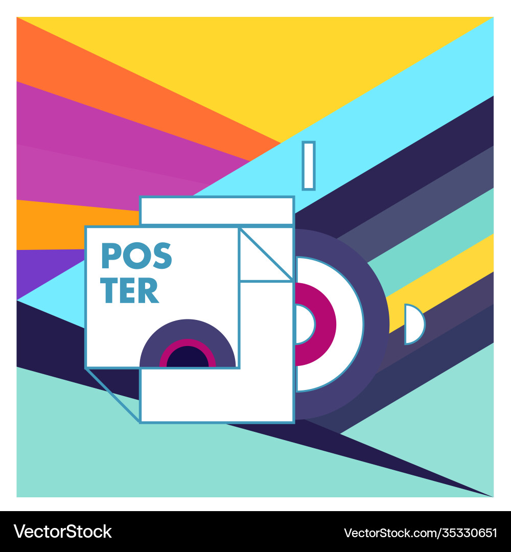 Geometric colorful pattern for poster and banner Vector Image