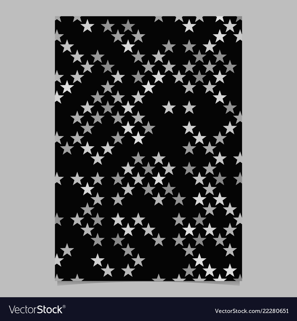 Grey star shape pattern background brochure Vector Image