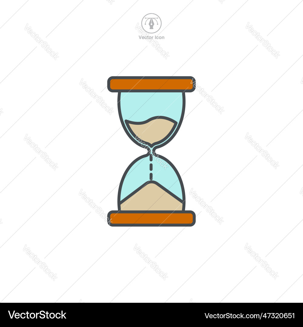 Hourglass icon symbol template for graphic Vector Image