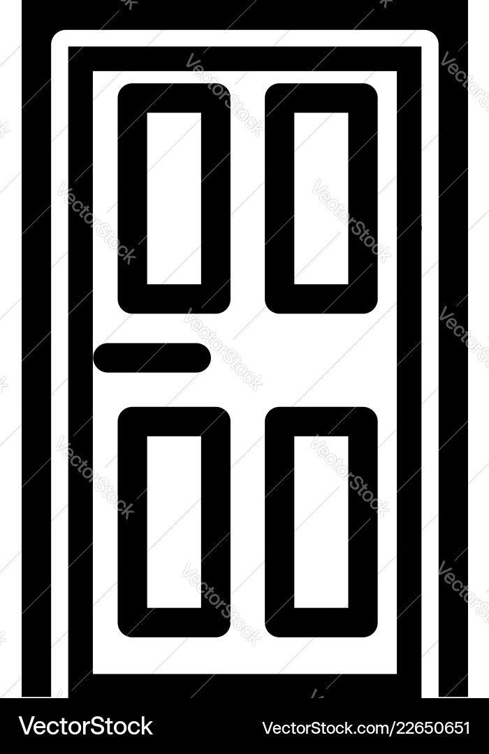 House door icon outline style Royalty Free Vector Image