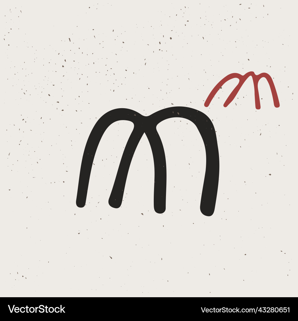 M letter logo in ancient historical style Vector Image