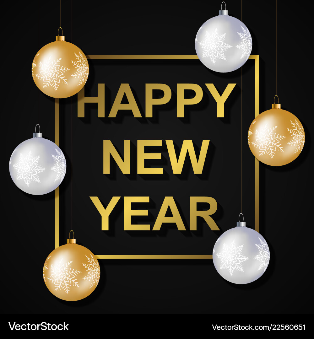 New year card template Royalty Free Vector Image
