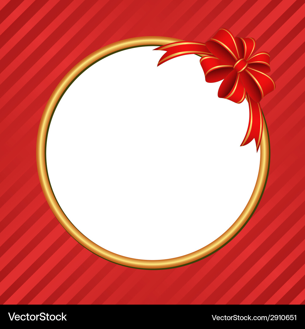 Red background with ribbon and transparent space Vector Image