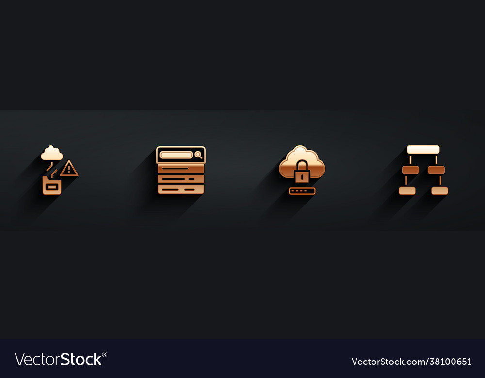 Set cloud technology data transfer search engine Vector Image