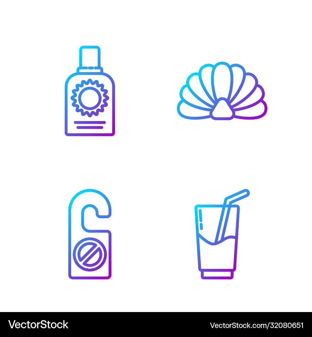 Set line cocktail and alcohol drink please do Vector Image