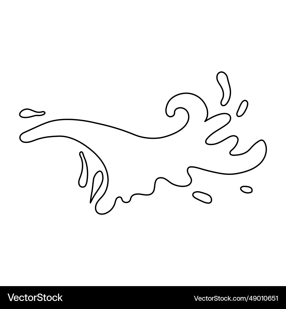 Water and juice splash liquide a drop shape Vector Image