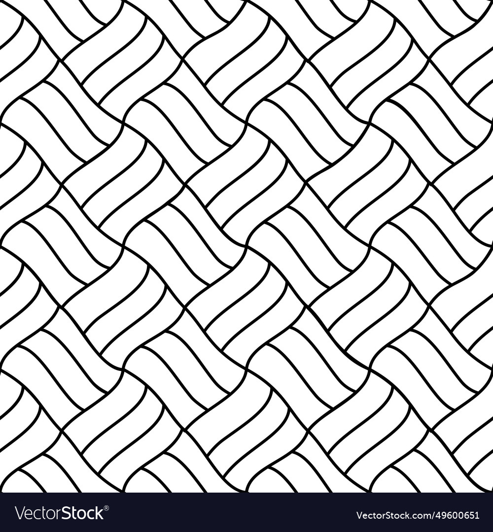 Wicker repeat texture seamless pattern basket Vector Image