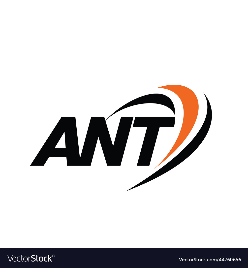 Ant monogram logo Royalty Free Vector Image - VectorStock