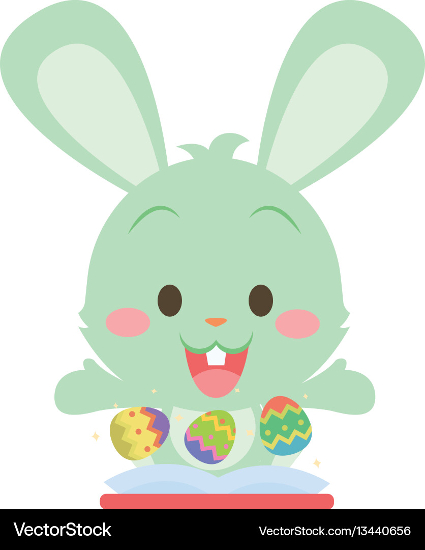 Collection of green bunny design Royalty Free Vector Image