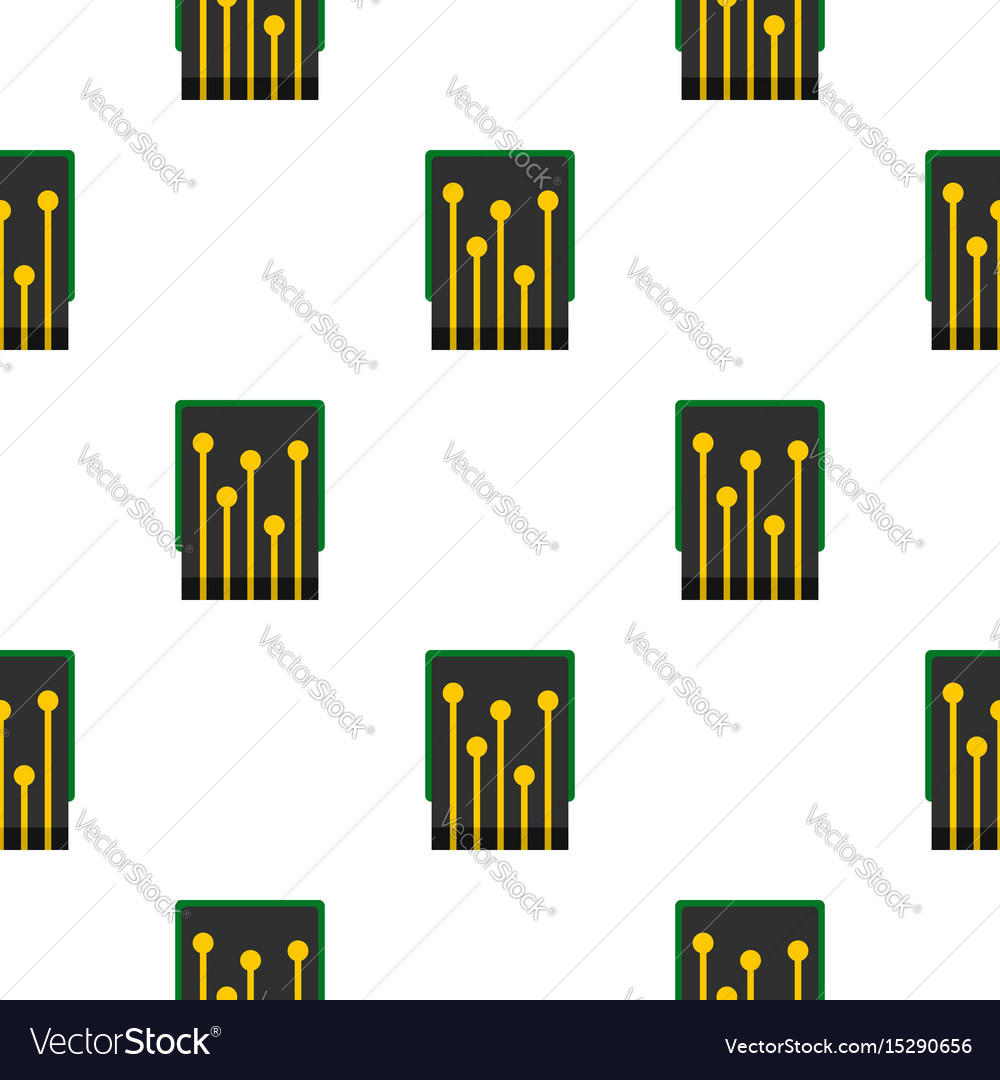Computer processor pattern flat Royalty Free Vector Image