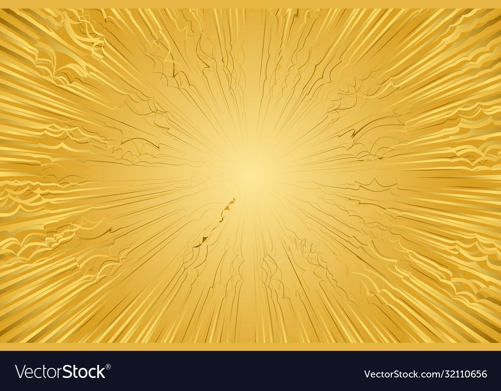 Golden rays background Royalty Free Vector Image