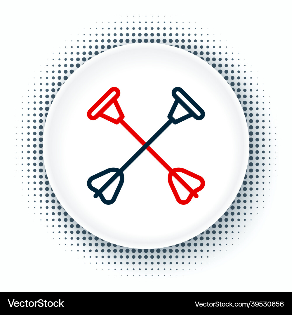 Line arrow with sucker tip icon isolated on white Vector Image