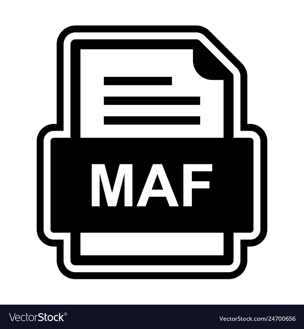 Maf file document icon Royalty Free Vector Image