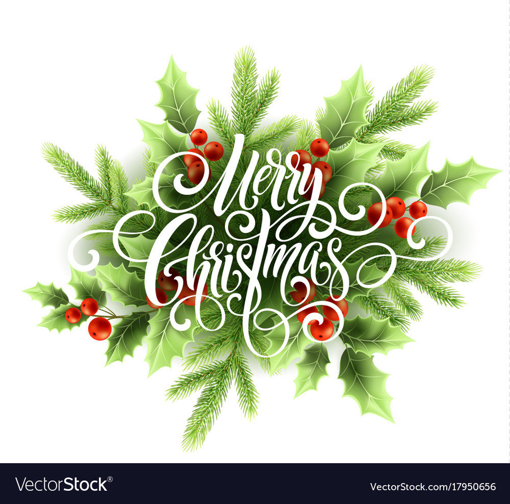 Merry christmas handwriting script lettering Vector Image Merry christmas handwriting script lettering Vector Image