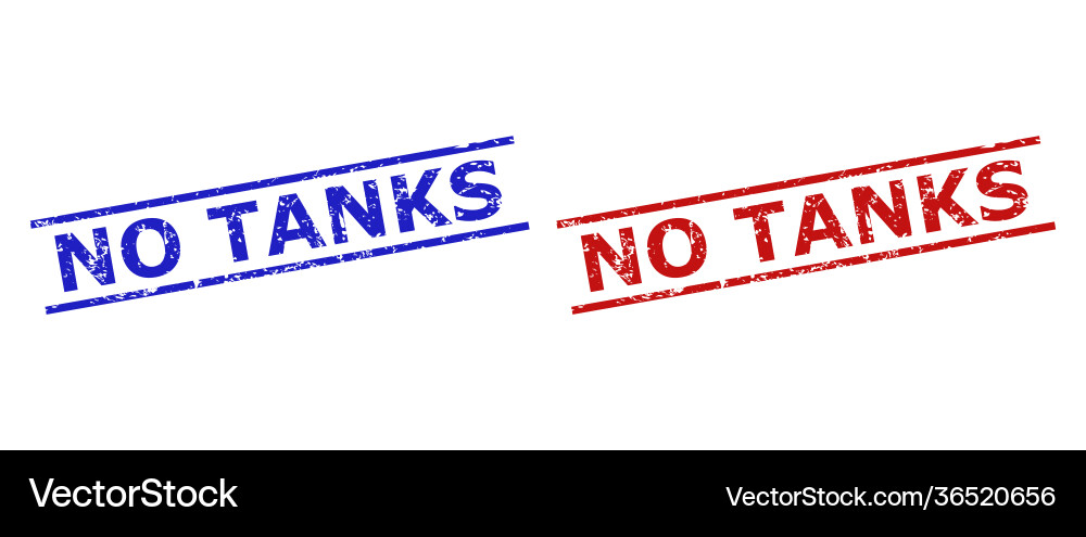 No tanks stamps with grunged texture and parallel Vector Image