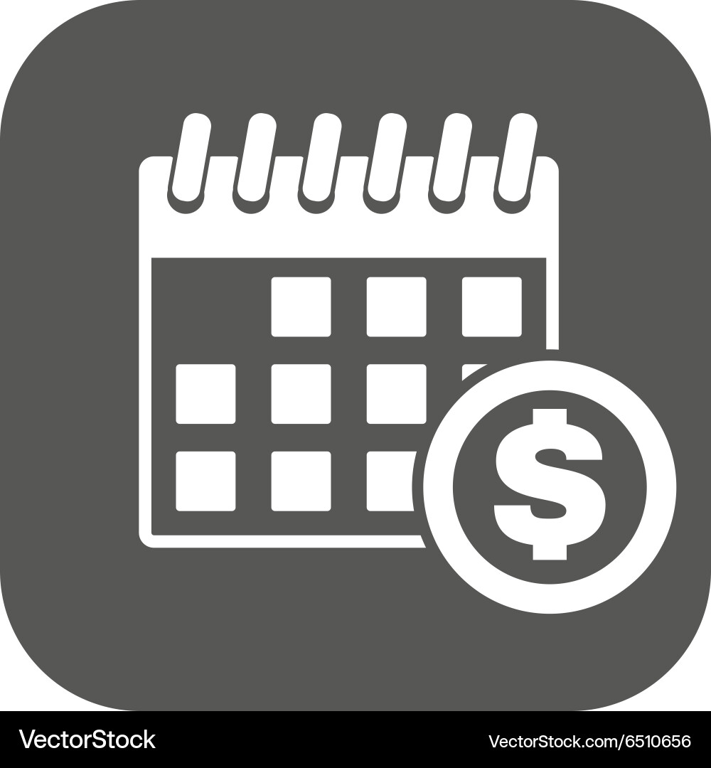 Pay day icon tax and payment dividends Royalty Free Vector