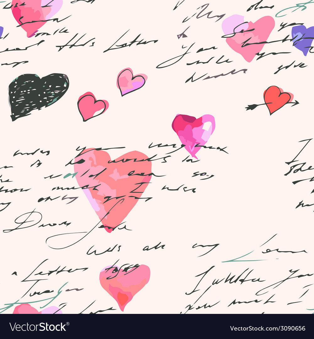 Seamless vintage text pattern Royalty Free Vector Image