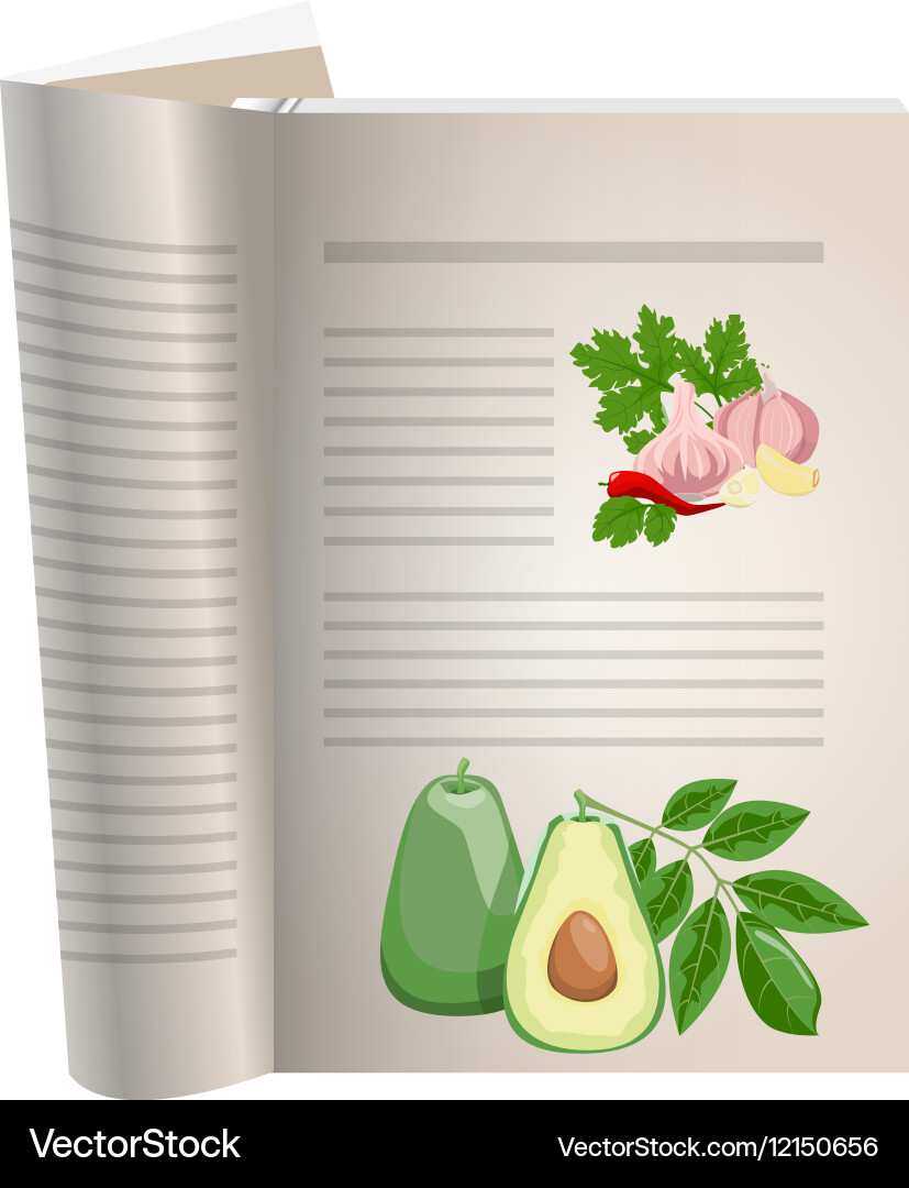 Template pages of a cookbook Royalty Free Vector Image