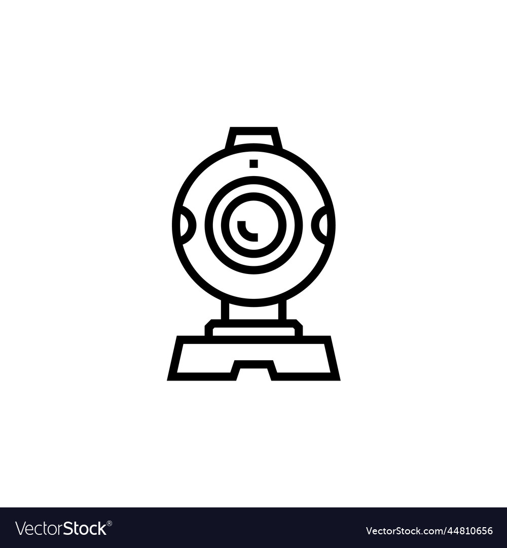 Webcam Icon Computer Component Icon Outline Style Vector Image