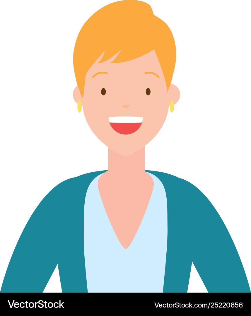 Woman character portrait Royalty Free Vector Image