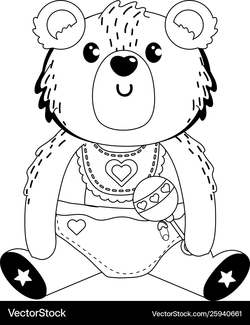 Baby symbol and teddy bear design Royalty Free Vector Image
