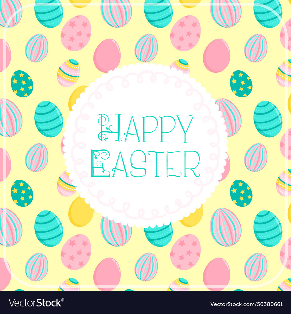 Easter egg pattern background Royalty Free Vector Image