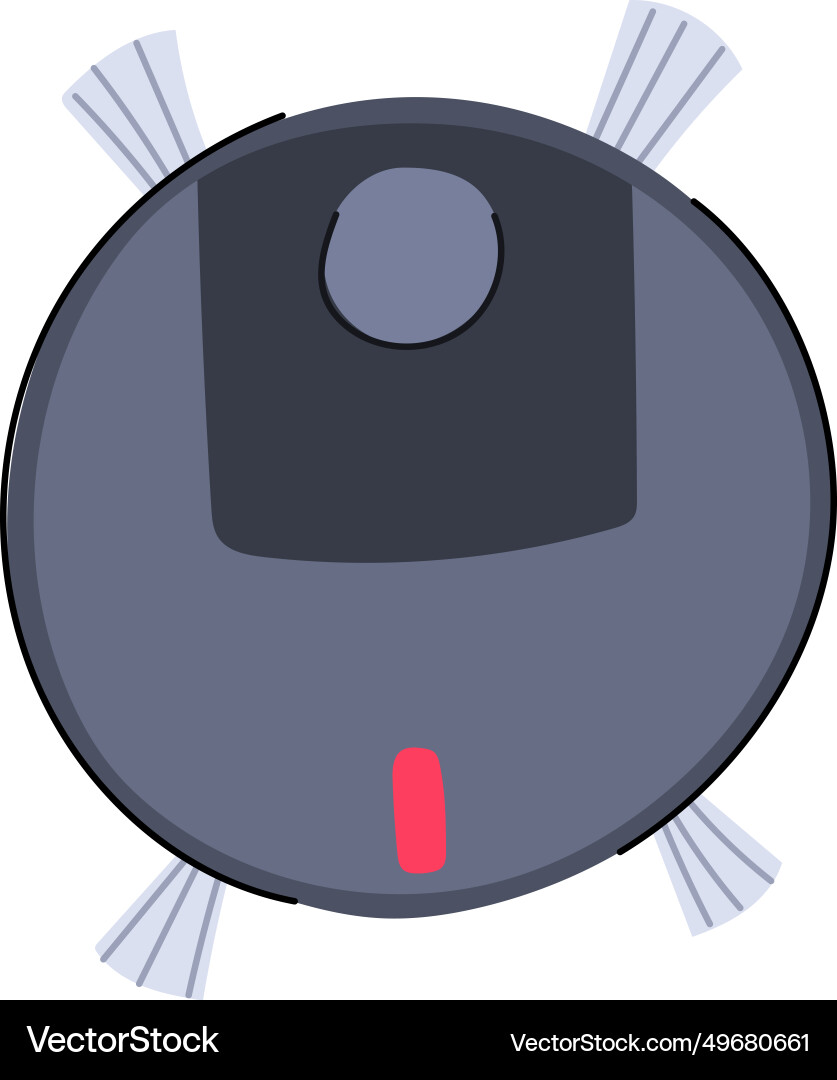 Electric robot vacuum cleaner cartoon Royalty Free Vector