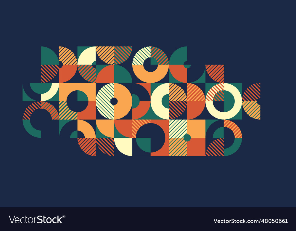 Ethnic abstract geometric background over dark Vector Image