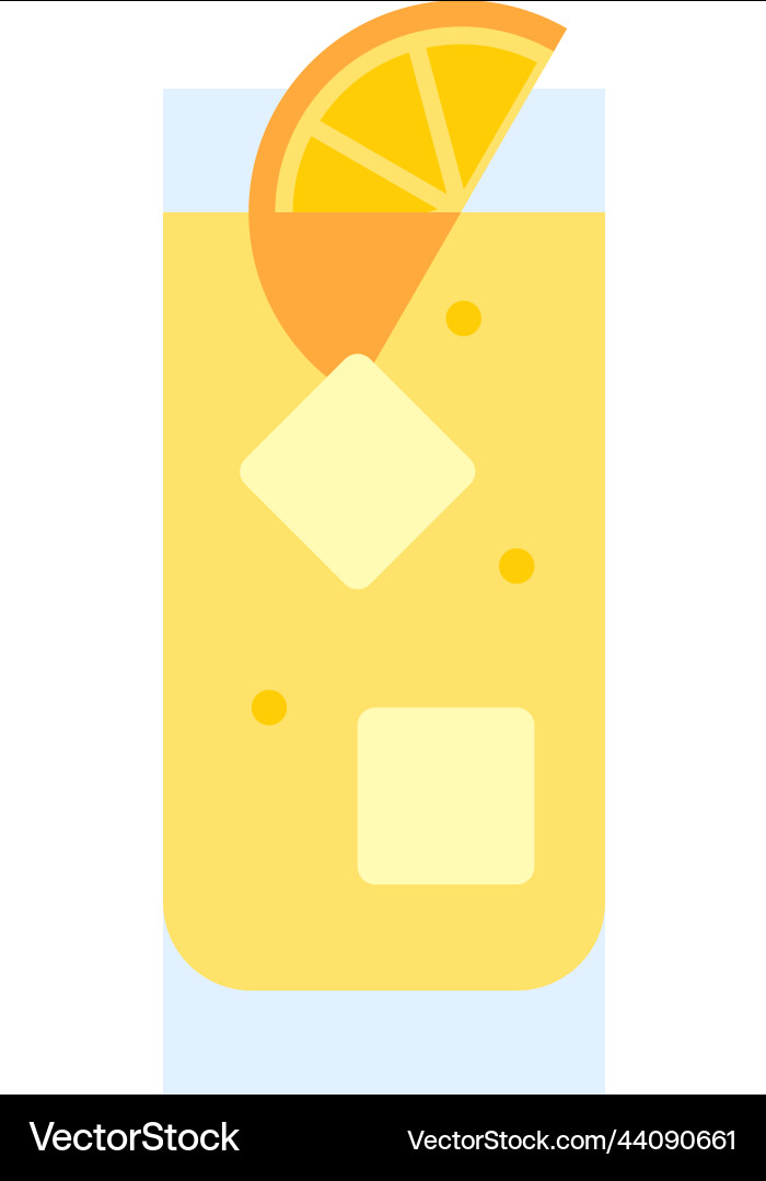 Highball cocktail icon alcoholic mixed drink Vector Image