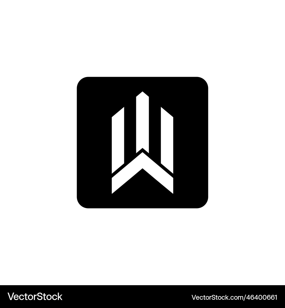 Letter w finance logo concept Royalty Free Vector Image