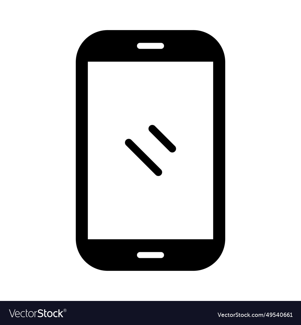 Mobile phone glyph icon for personal Royalty Free Vector Mobile phone glyph icon for personal Royalty Free Vector
