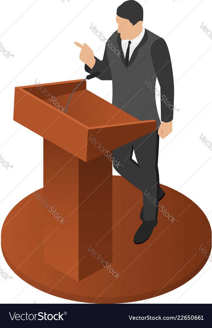 Political candidate icon isometric style Vector Image Political candidate icon isometric style Vector Image