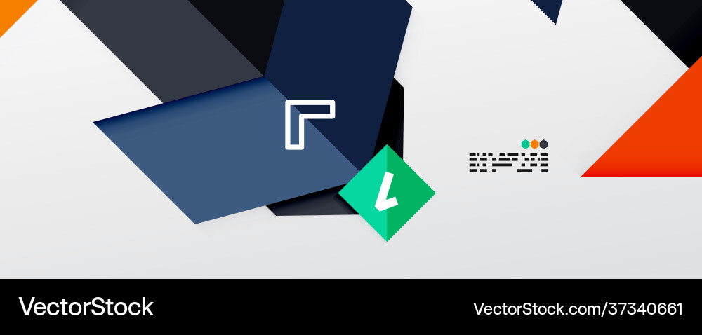 Shiny color triangles and geometric shapes Vector Image