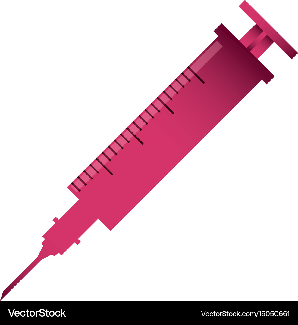 Syringe medical symbol Royalty Free Vector Image