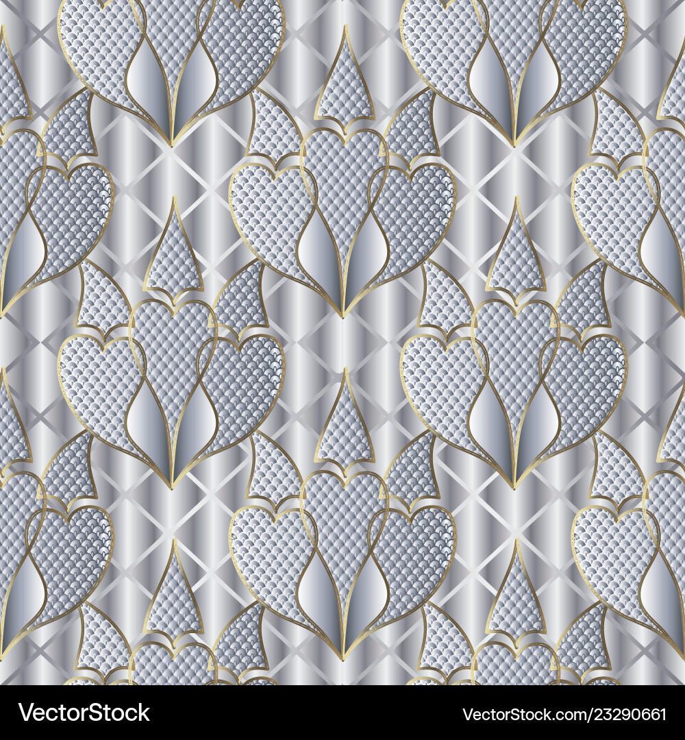 White 3d textured floral paisley seamless Vector Image