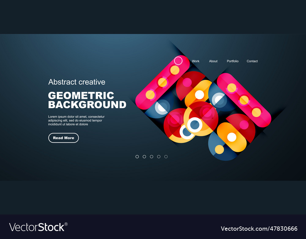 Abstract technology landing page background with Vector Image