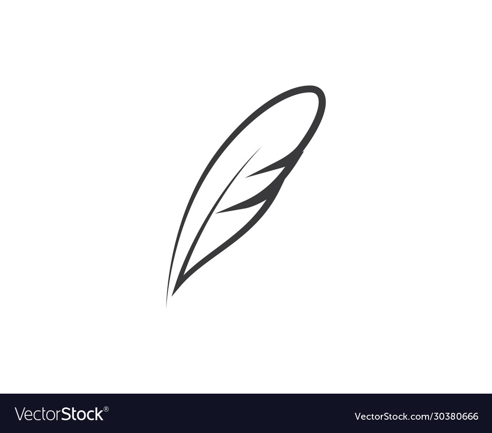 Feather symbol icon Royalty Free Vector Image - VectorStock
